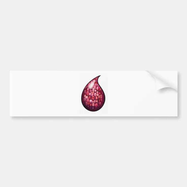 Blood Drop Bumper Sticker | Zazzle