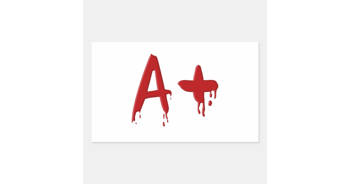 Blood group A positive Rectangular Sticker | Zazzle