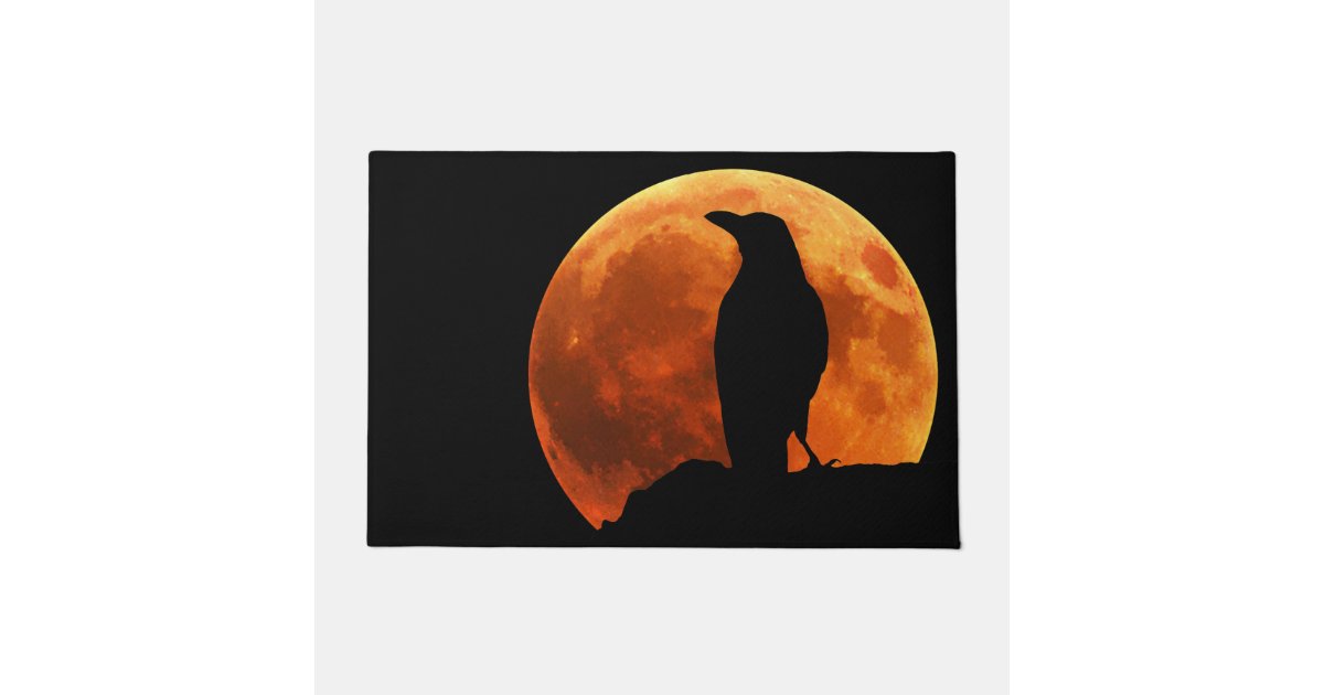 Blood Moon and Raven Doormat | Zazzle