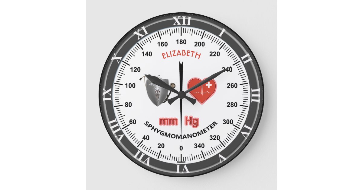 Blood Pressure Monitor Sphygmomanometer For Doctor Large Clock | Zazzle