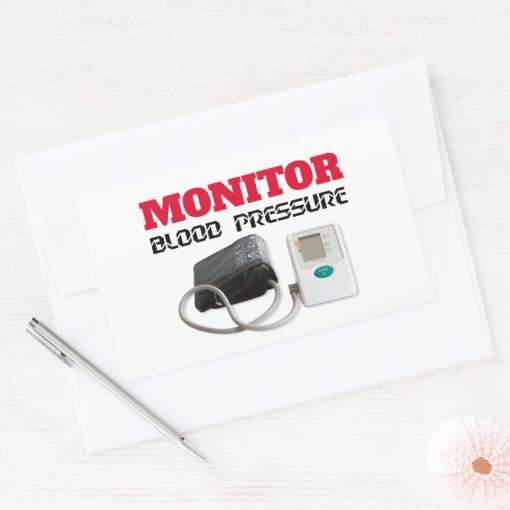 Blood pressure monitoring rectangular sticker | Zazzle