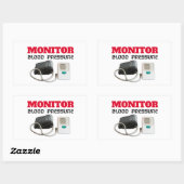 Blood pressure monitoring rectangular sticker | Zazzle