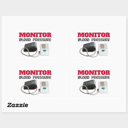 Blood pressure monitoring rectangular sticker | Zazzle