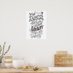 Blood Related, Loyalty Family 16" x 22" poster | Zazzle