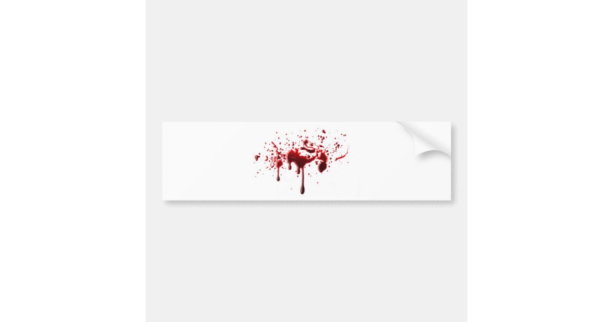 blood splatter 3 bumper sticker | Zazzle