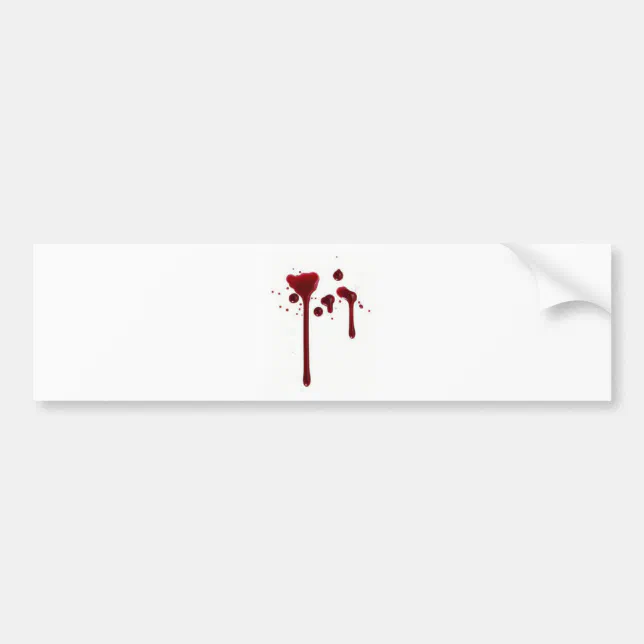 blood splatter 4 bumper sticker | Zazzle