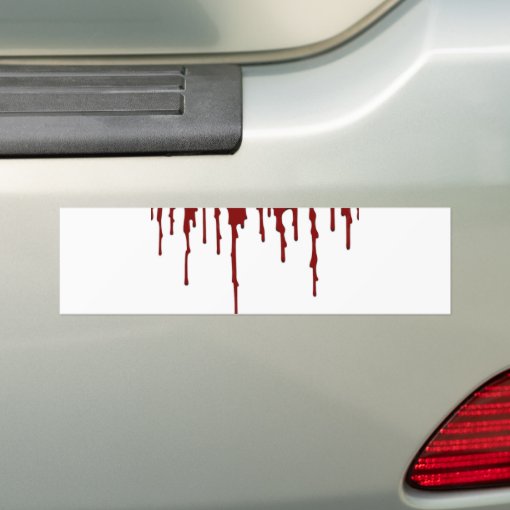 blood splatter 5.png bumper sticker | Zazzle
