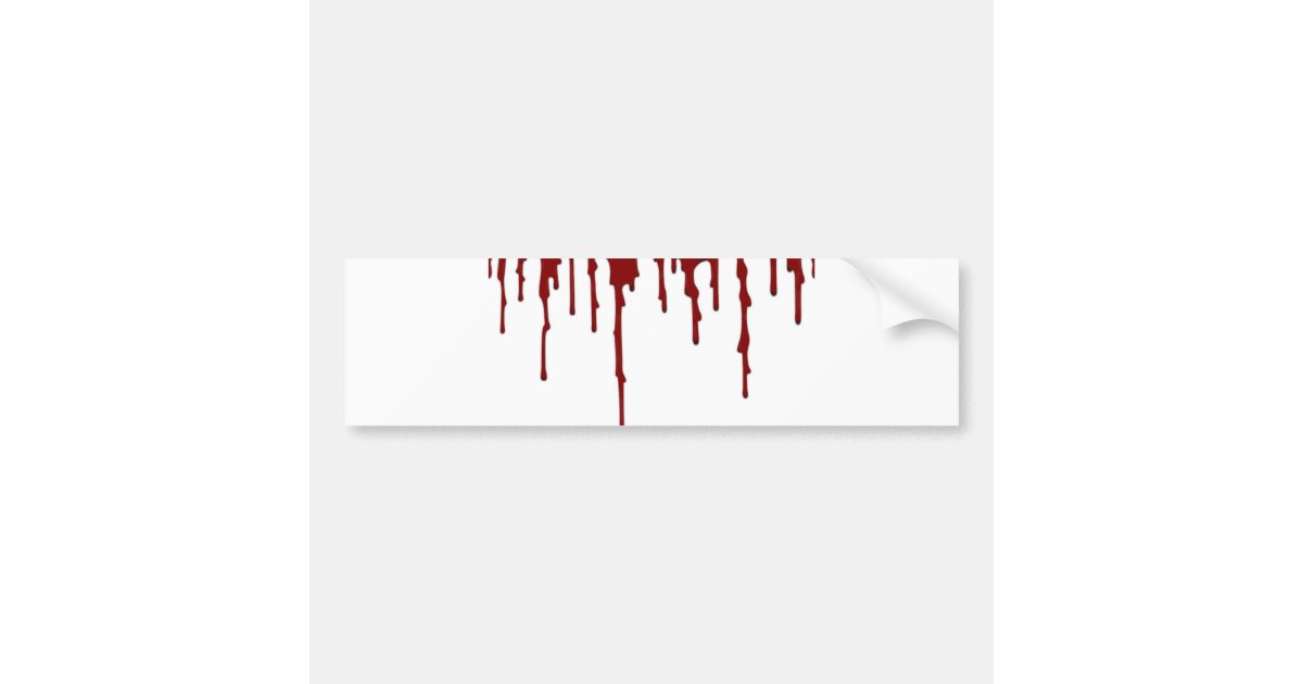 blood splatter 5.png bumper sticker | Zazzle