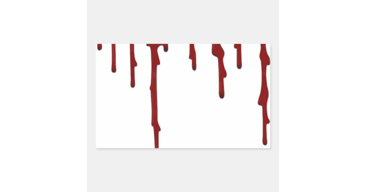 blood splatter 5 rectangular sticker | Zazzle