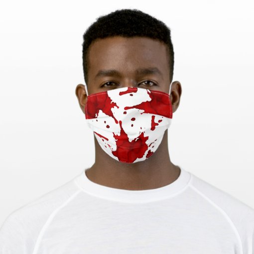 Blood Splatter Adult Cloth Face Mask | Zazzle
