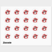 Blood Splatter Anarchy Symbol Classic Round Sticker | Zazzle