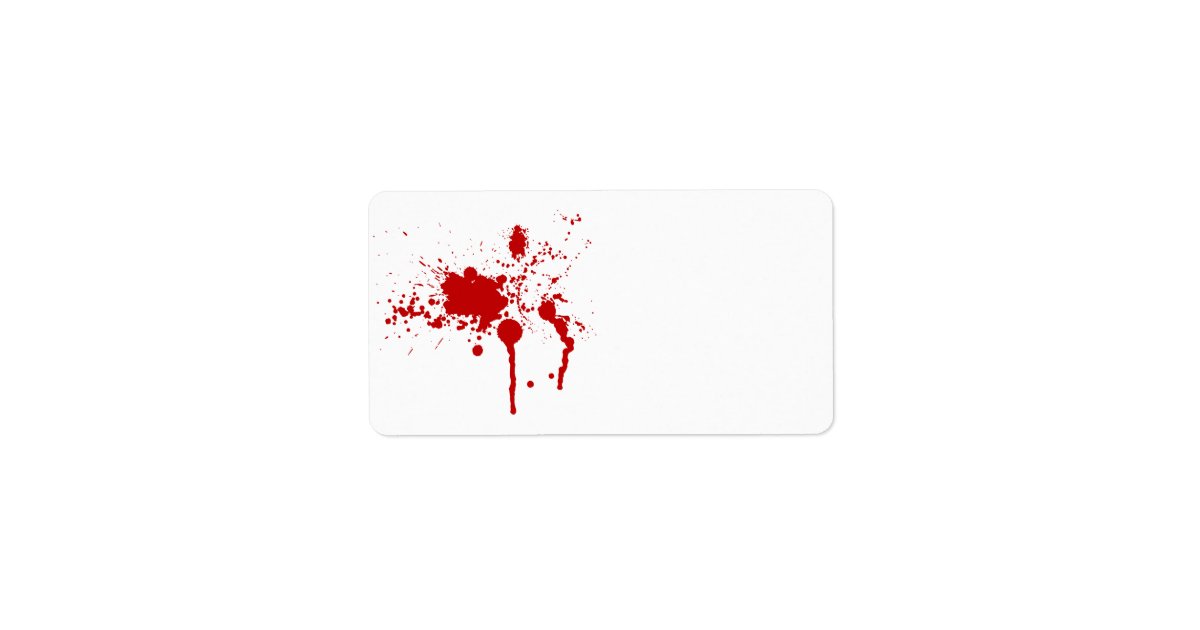 Blood Splatter Bloody Wound Bleeding Halloween Label | Zazzle