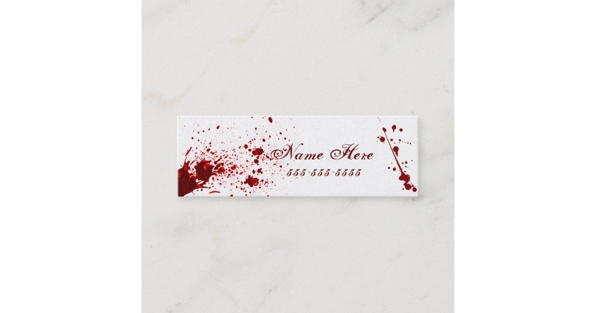 Blood Splatter Business Card V2 | Zazzle