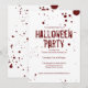 Blood Splatter Creepy Halloween Party Invitation | Zazzle