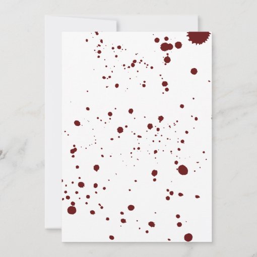 Blood Splatter Creepy Halloween Party Invitation | Zazzle