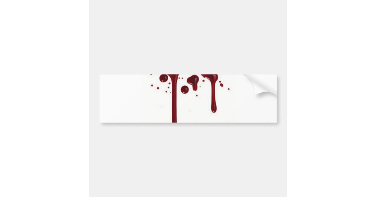 blood splatter fourth bumper sticker | Zazzle