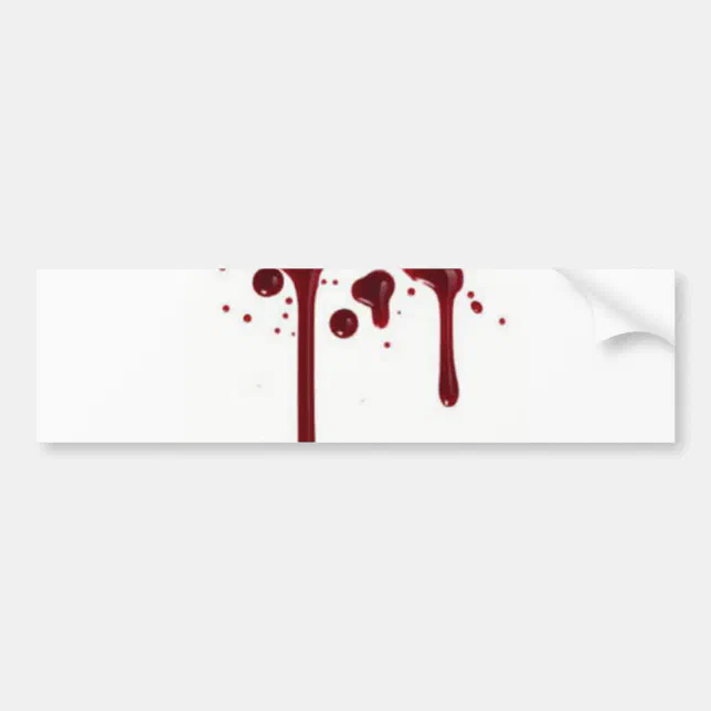 blood splatter fourth bumper sticker | Zazzle