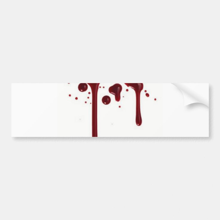 blood splatter fourth bumper sticker | Zazzle