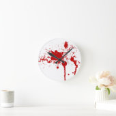 Blood Splatter Gunshot Wound Bleeding Bloody Round Clock | Zazzle