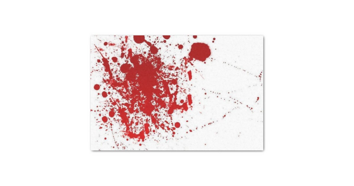 Blood Splatter Halloween Tissue Paper | Zazzle