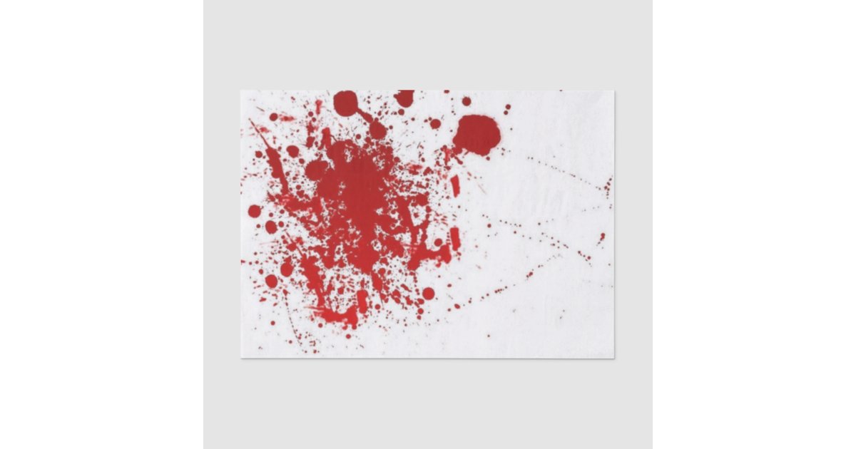 Blood Splatter Halloween Tissue Paper | Zazzle