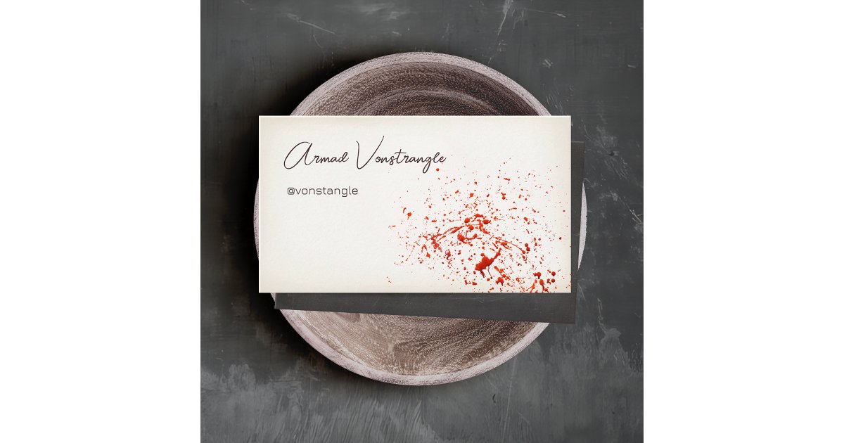 Blood Splatter, Horror Business Card | Zazzle