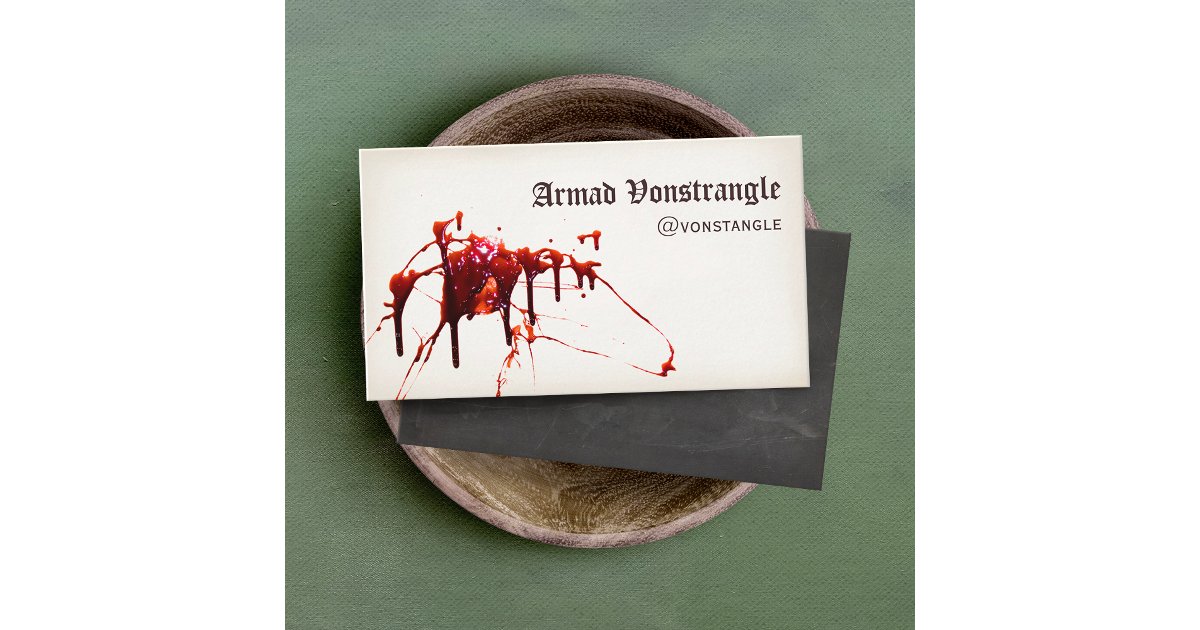 Blood Splatter, Horror Business Card | Zazzle