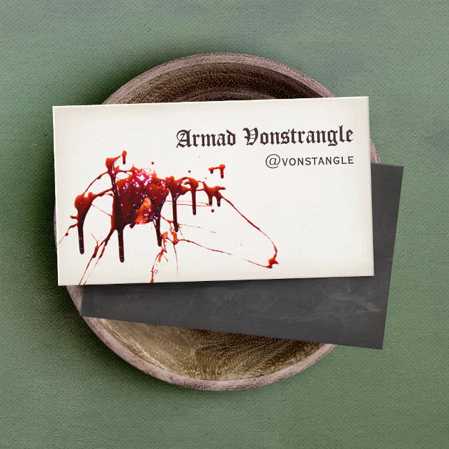 Blood Splatter, Horror Business Card | Zazzle