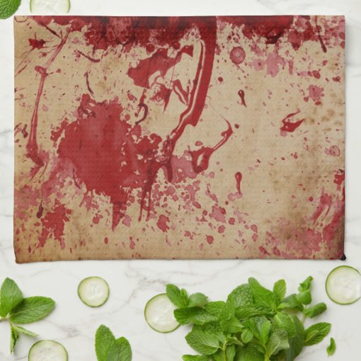 Blood Splatter Kitchen Towel | Zazzle