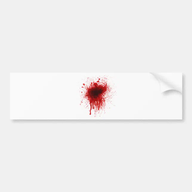 Blood Splatter Realistic Bumper Sticker | Zazzle