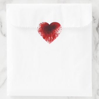 Blood Splatter Realistic Heart Sticker | Zazzle