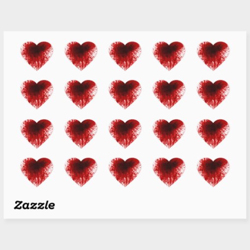 Blood Splatter Realistic Heart Sticker | Zazzle