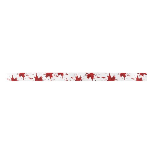 Blood Splatter Satin Ribbon | Zazzle