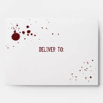 Blood Splatter Scary Halloween Envelope | Zazzle