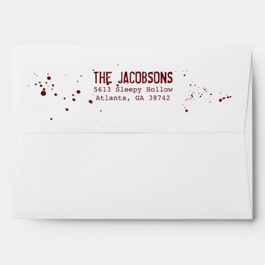 Blood Splatter Scary Halloween Envelope | Zazzle.com