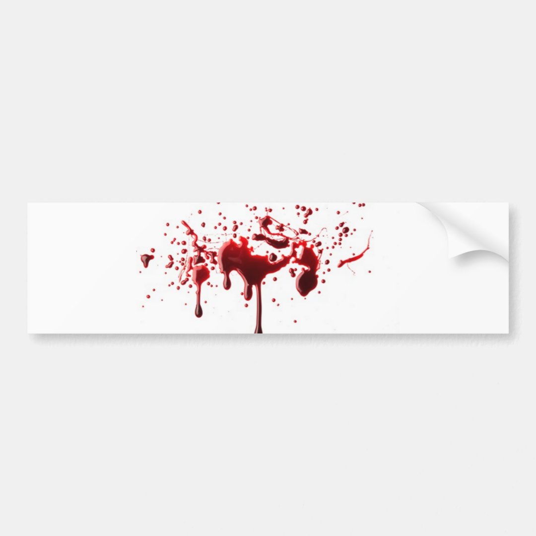 blood splatter third bumper sticker | Zazzle