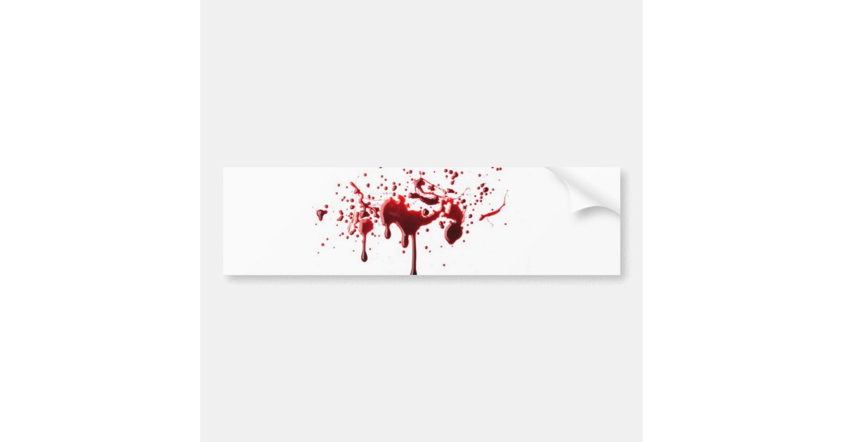 blood splatter third bumper sticker | Zazzle