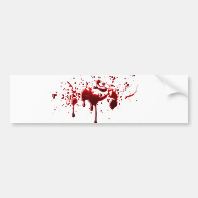 blood splatter third bumper sticker | Zazzle