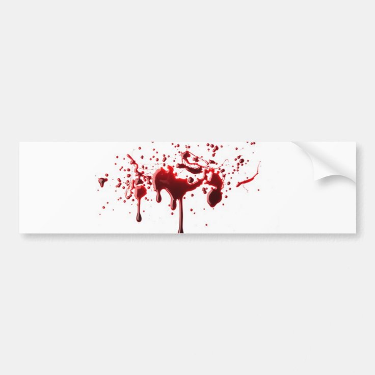 blood splatter third bumper sticker | Zazzle