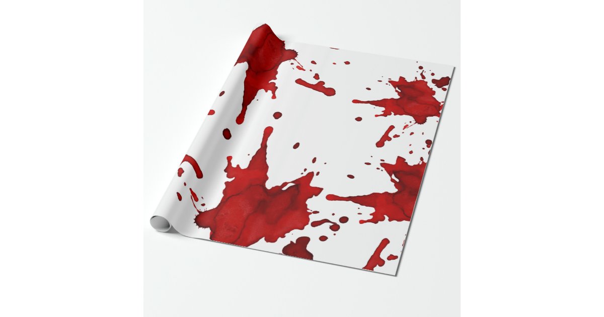 Blood Splatter Wrapping Paper | Zazzle