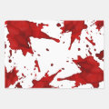 Blood Splatter Wrapping Paper Sheets | Zazzle