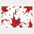 Blood Splatter Wrapping Paper Sheets | Zazzle