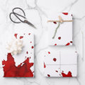 Blood Splatter Wrapping Paper Sheets | Zazzle