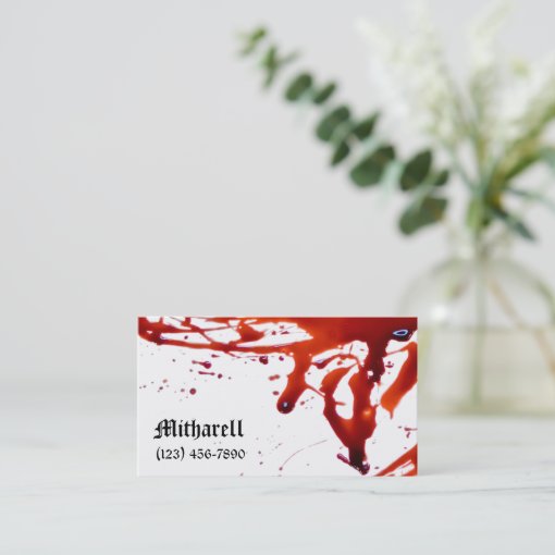 Blood Splattered Business Card | Zazzle