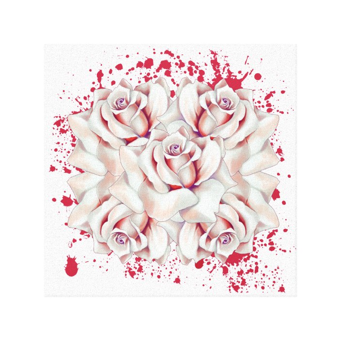 Blood splattered roses canvas print | Zazzle.com