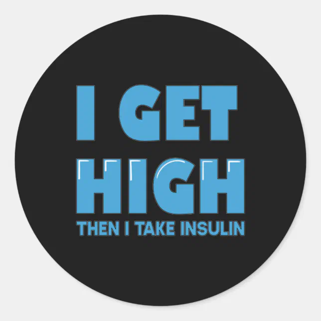 Blood Sugar Diabetes Joke Classic Round Sticker | Zazzle