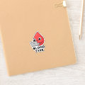 Blood Type Funny Blood Drop Pun Sticker | Zazzle