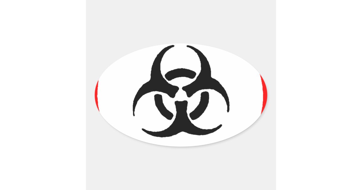 bloodborne pathogens oval sticker | Zazzle