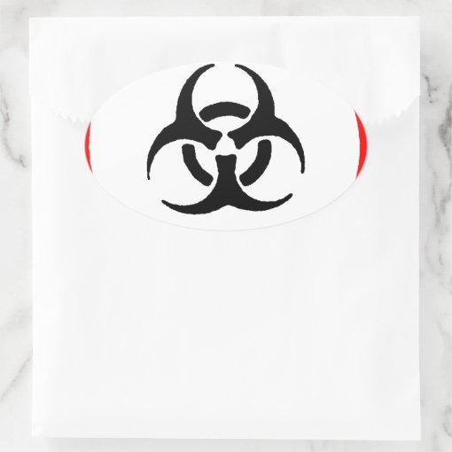 bloodborne pathogens oval sticker | Zazzle