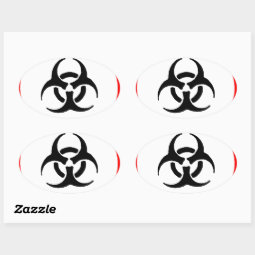bloodborne pathogens oval sticker | Zazzle